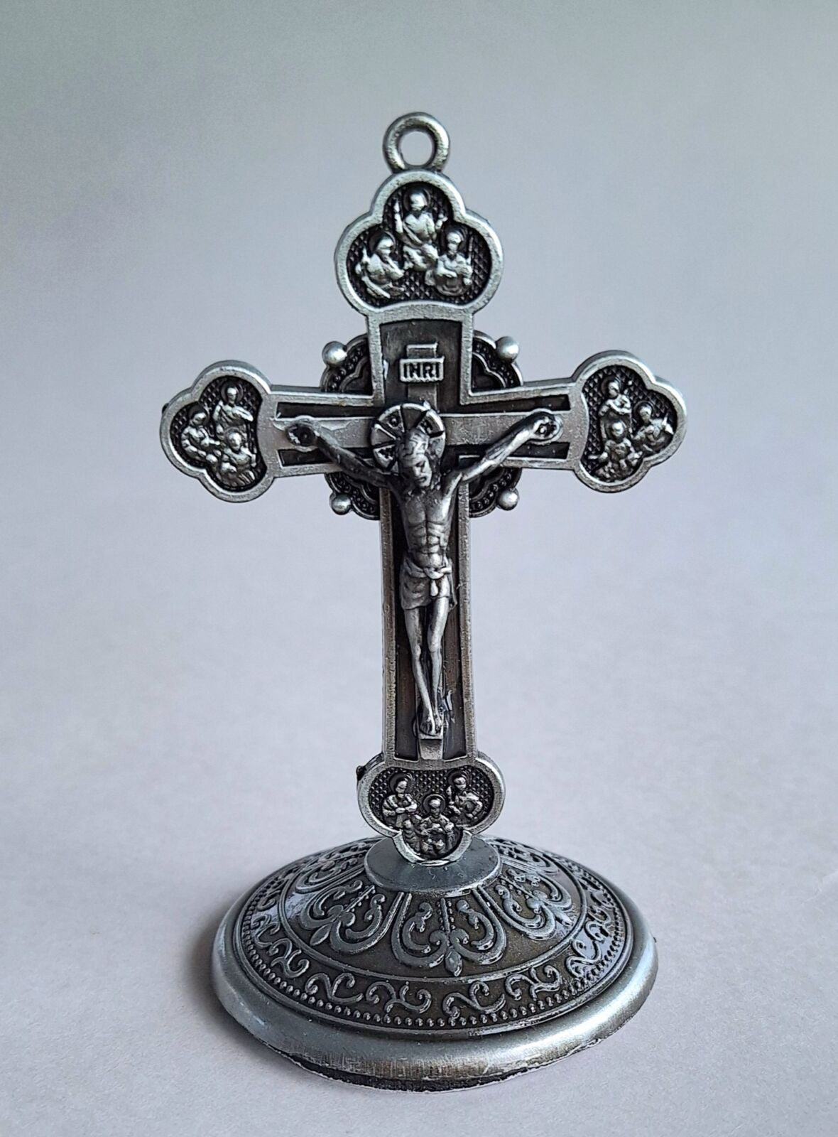 Crucifix: Standing Metal 8.5cm – The Catholic Shop